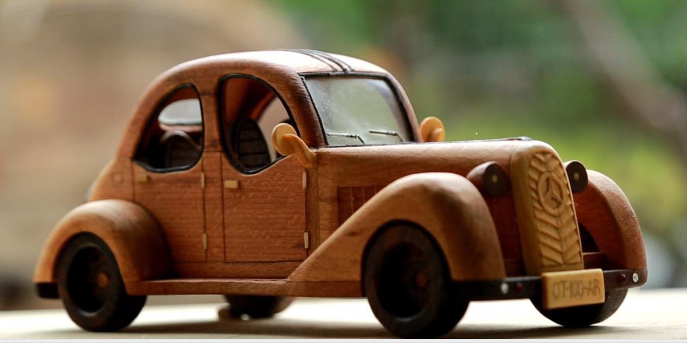 Mercedes, Land Rover, Ferrari - Collection of Wooden Mini Cars Created ...